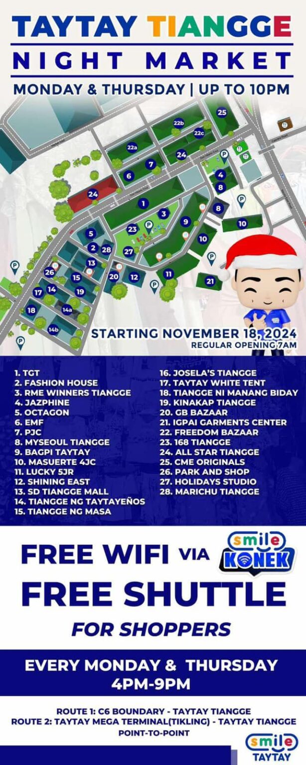 Updated Taytay Tiangge Schedule (AS OF DEC-2024) Shop Smart Now! - I ️TAYTAY